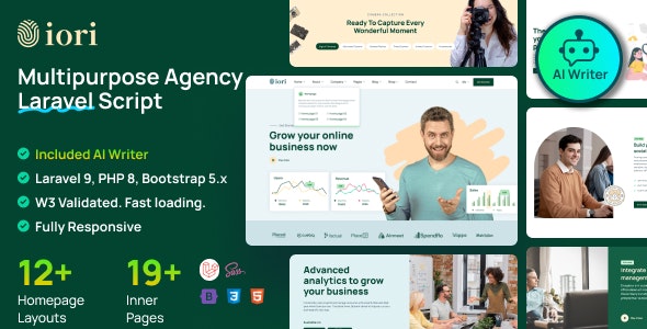 Lori - Business Website for Company, Agency, Startup With AI Writer ...